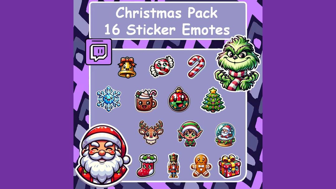 Christmas Twitch Emotes, Discord Emotes, Cute Emotes, X-mas Emotes ...
