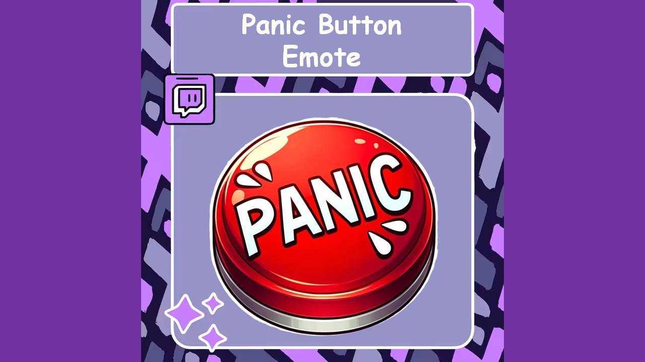 Panic Button Twitch Emote, Twitch Emote, Youtube Emote, Discord Emote ...