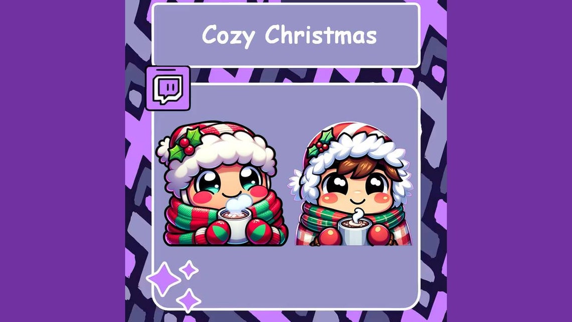 Cozy Christmas Emote, Twitch Emote, Youtube Emote, Discord Emote, Cozy ...