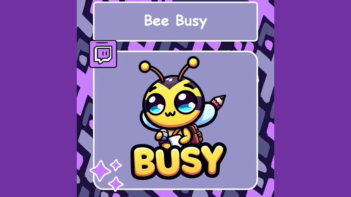 Bee Busy Emote, Twitch Emote, Youtube Emote, Discord Emote, Community ...