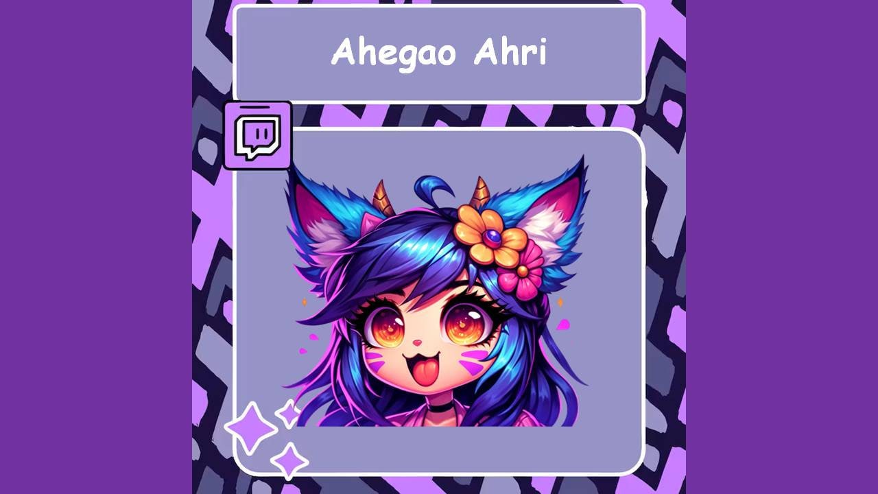 Ahegao Ahri Twitch Emote, Ahri Emote, Discord Emote, League of Legends ...