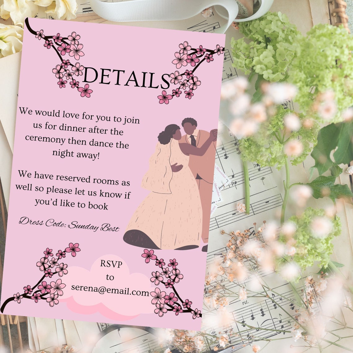 Christian Wedding Invitation Template, Bible Verse, Editable Wedding ...