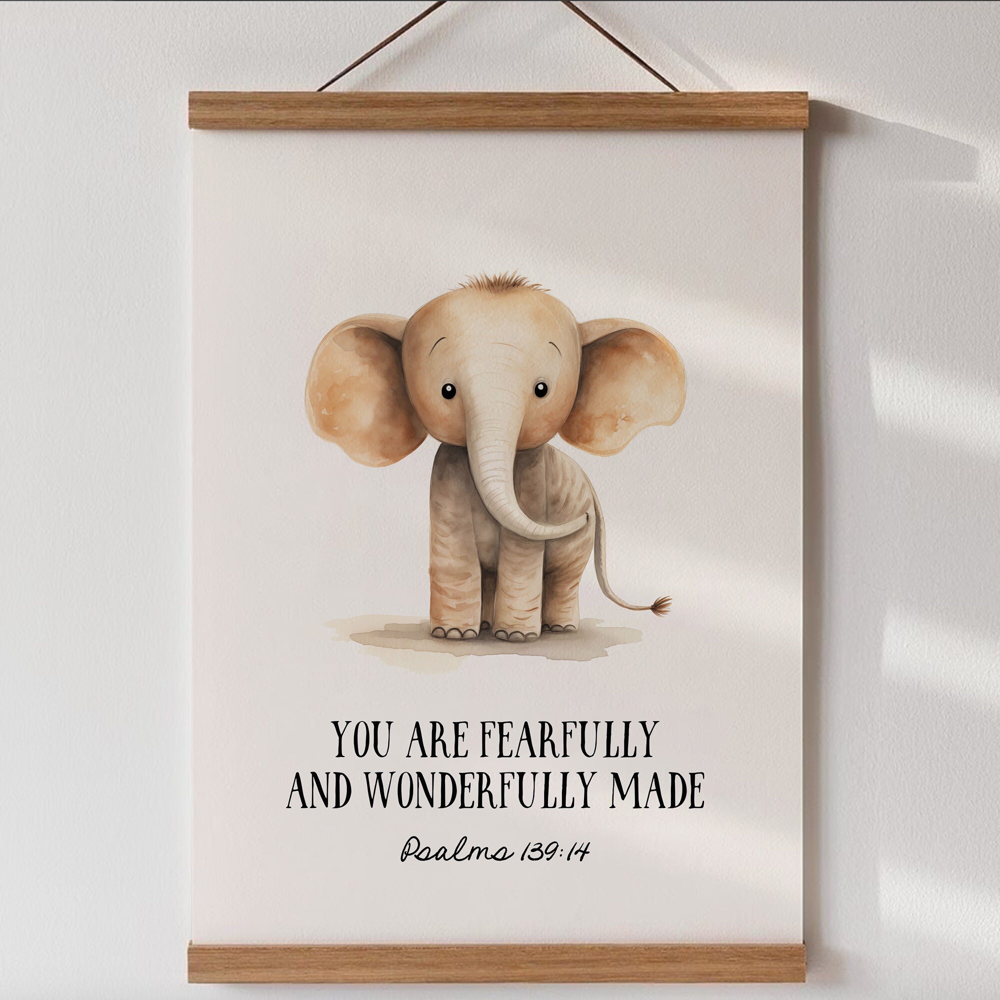 Christian Nursery Print, Nursery Wall Art, Nursery Bible Verse Posters ...