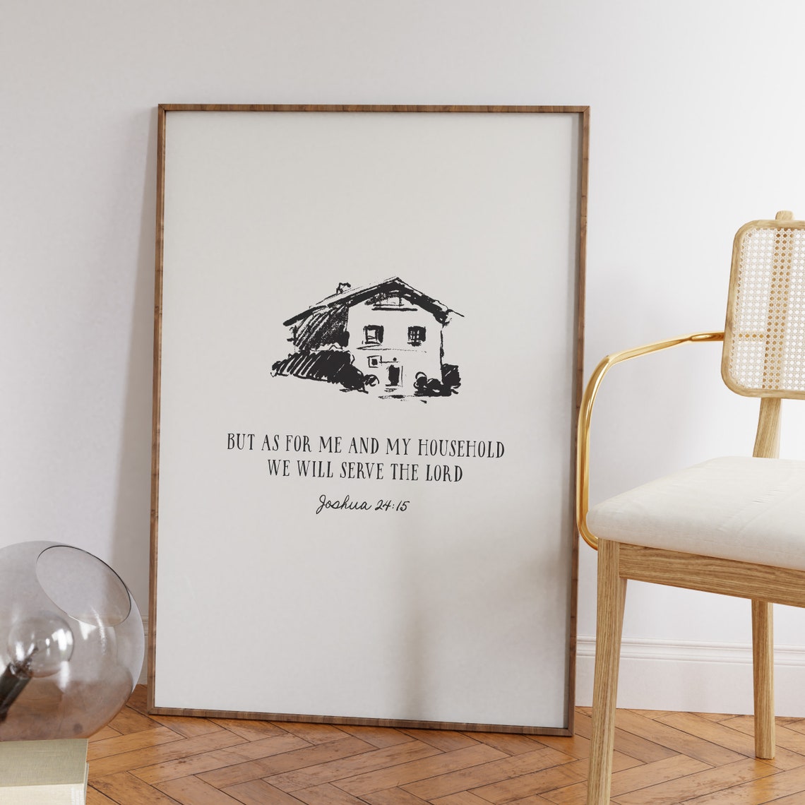 Joshua 24:15 Christian Poster, Printable Wall Art, Bible Verse Wall Art ...