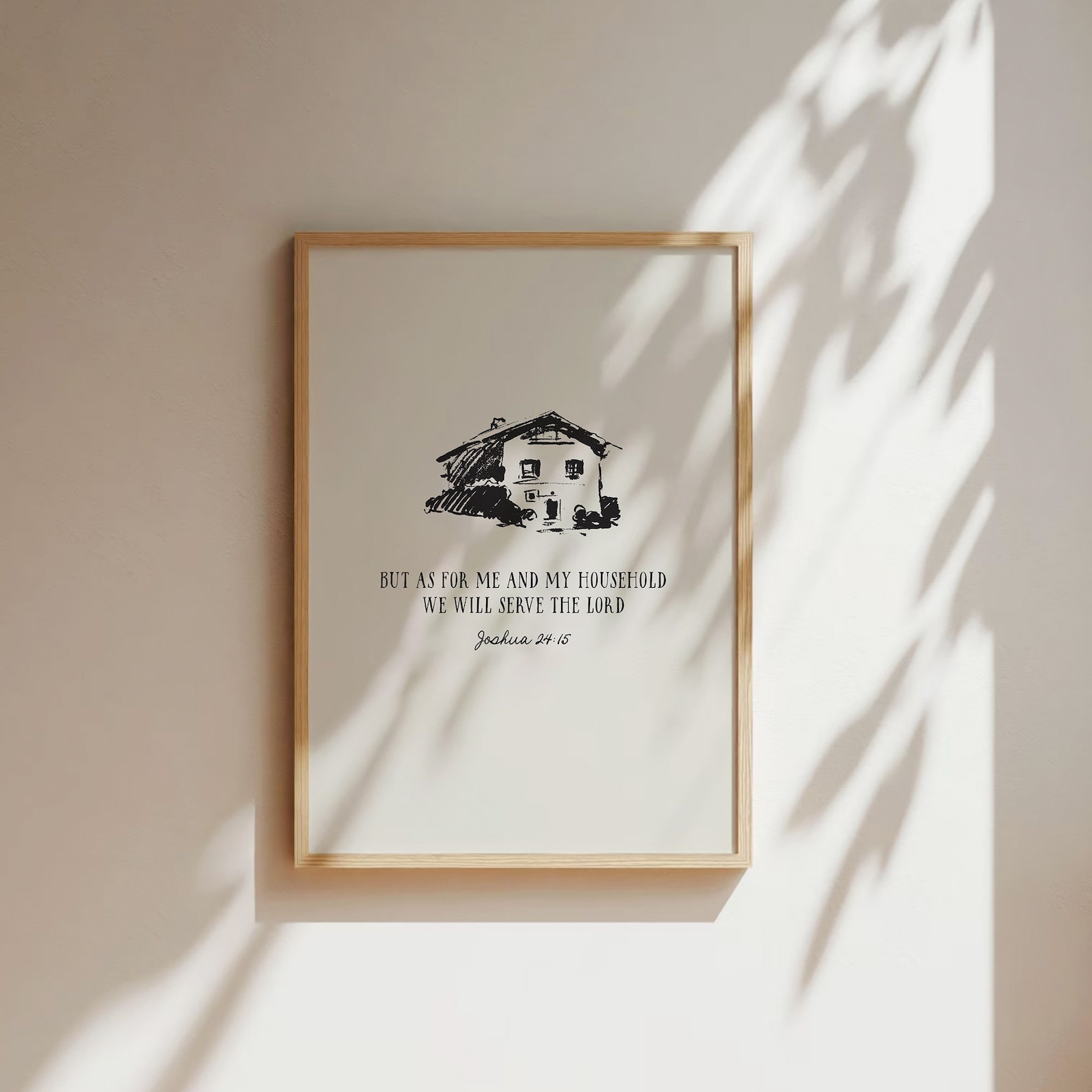 Joshua 24:15 Christian Poster, Printable Wall Art, Bible Verse Wall Art ...