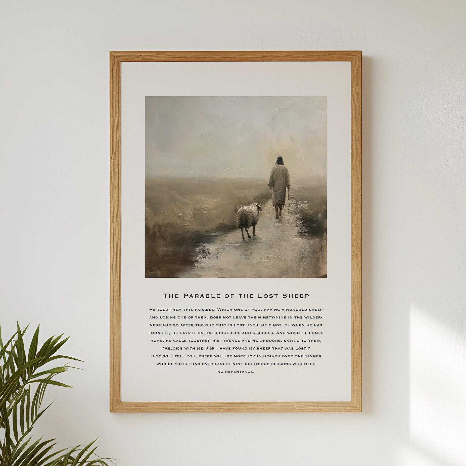 Jesus Leaves the 99, Oil Painting of Jesus, Parable of the Lost Sheep ...