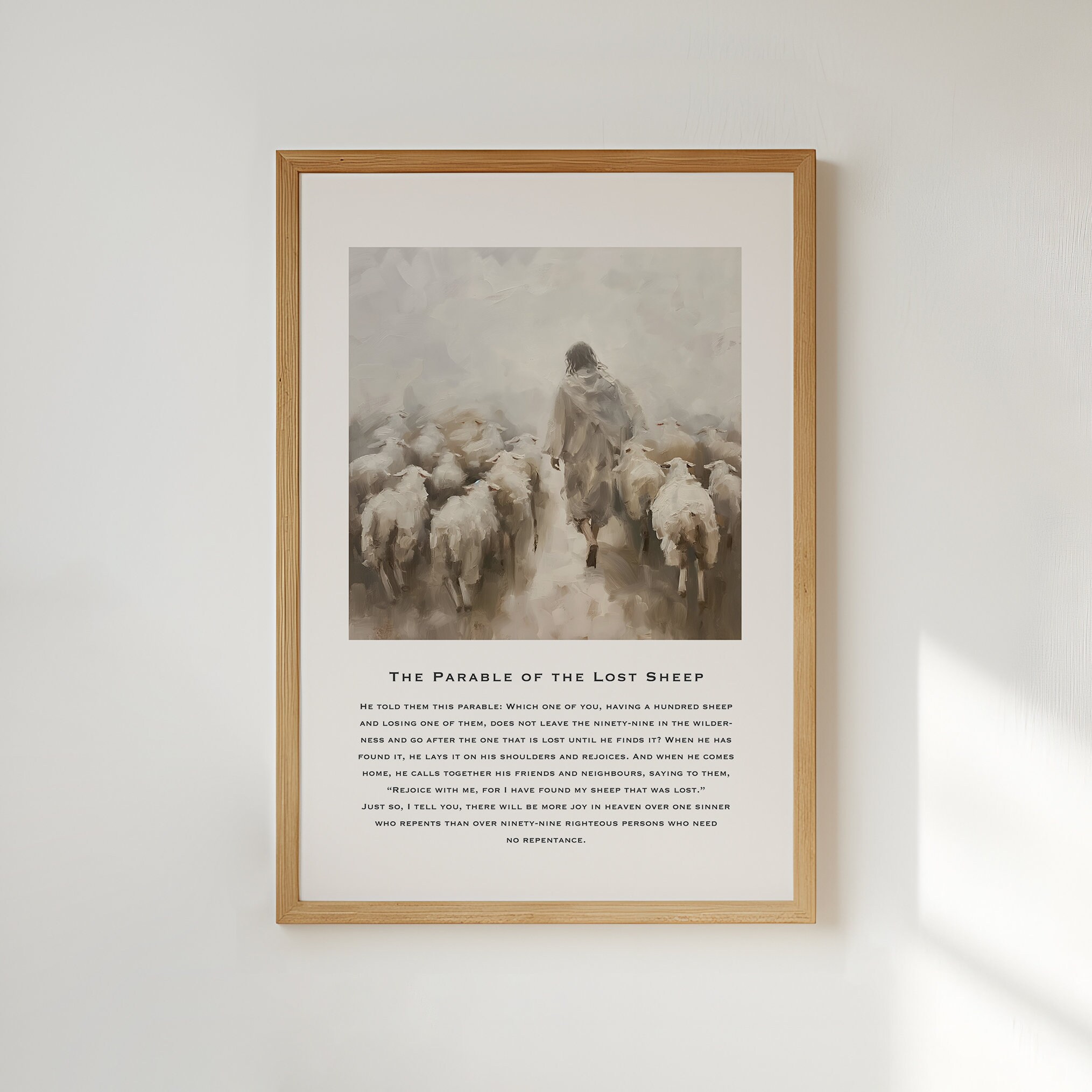 Jesus Leaves the 99, Parable of the Lost Sheep, Good Shepherd, Jesus ...