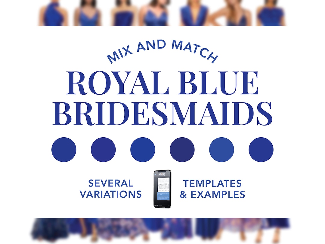 Royal Blue Mix and Match Bridesmaid Dresses | Color Scheme | Templates ...