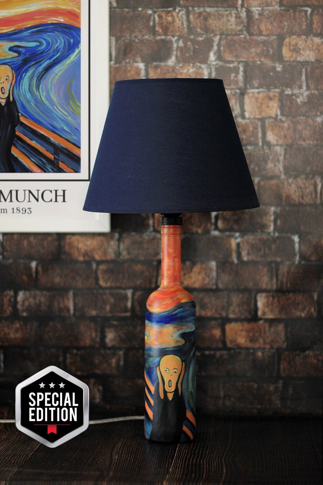 Edvard Munch Special Edition the Scream Lamp Shade Poster Handmade Hand ...