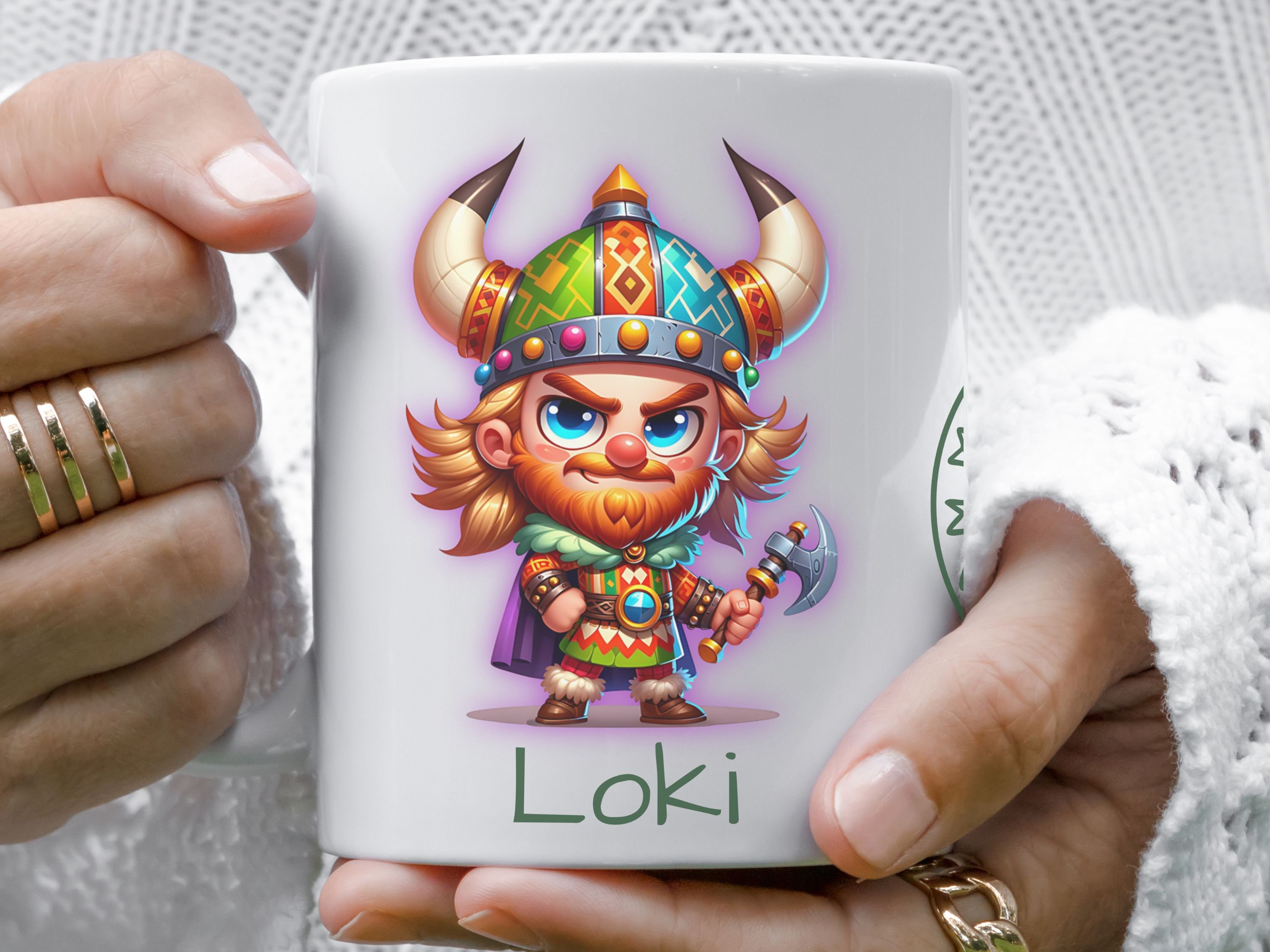 Personalized Viking Coffee Cup, Loki the Trickster, 11 Oz White Ceramic ...