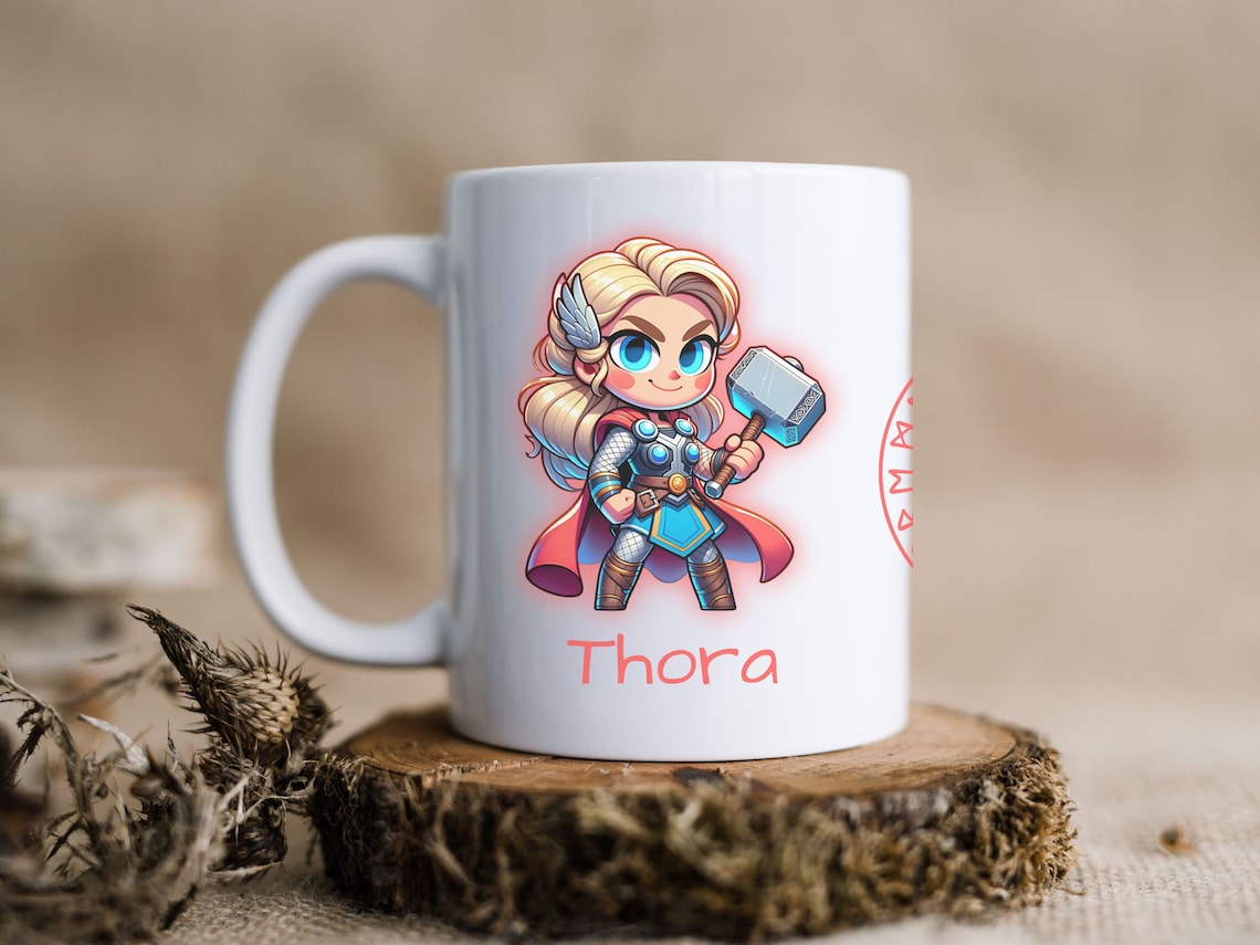 Personalized Viking Coffee Cup, Thora the Thunderous, 11 Oz White ...