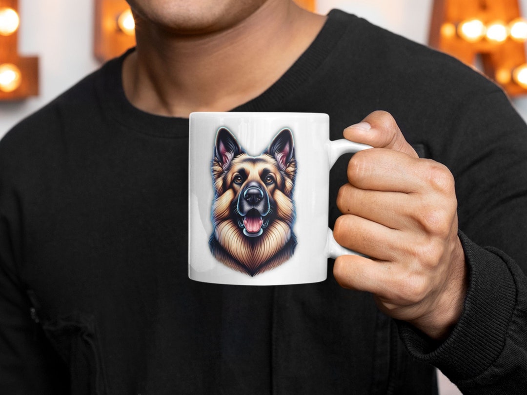 German Shepherd Coffee Mug, Dog Appreciation Tea Cup, Unique Detailed ...