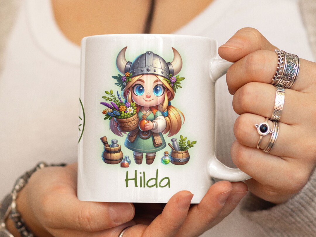 Personalized Viking Coffee Cup, Hilda the Healer, 11 Oz White Ceramic ...