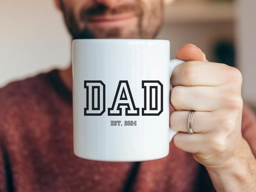 New Dad Varsity Gift Mug, Est. 2024, Expecting Dad, Gift for Him ...