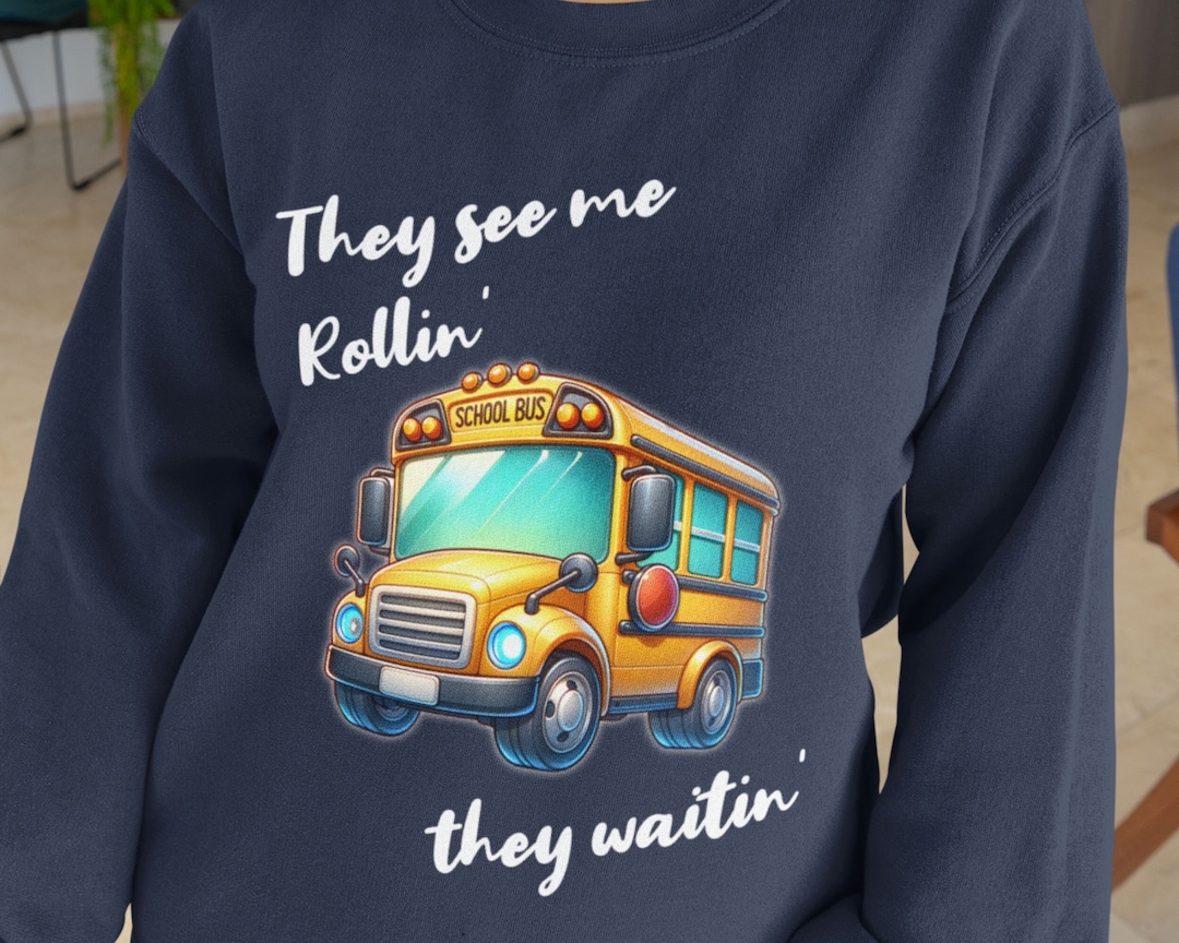 Funny Bus Driver Sweatshirt, Back to School Shirt, Kids Chauffer ...