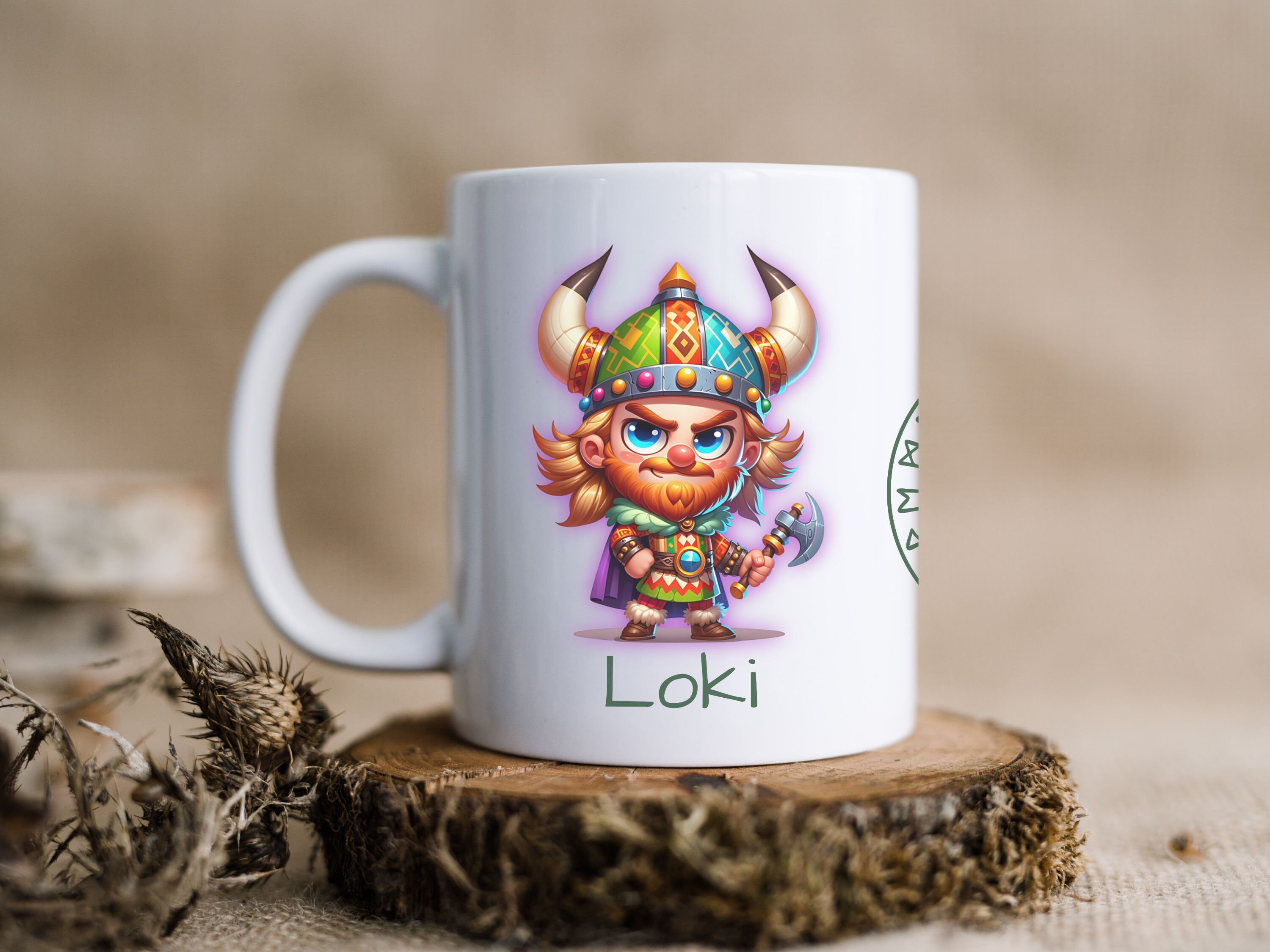 Personalized Viking Coffee Cup, Loki the Trickster, 11 Oz White Ceramic ...