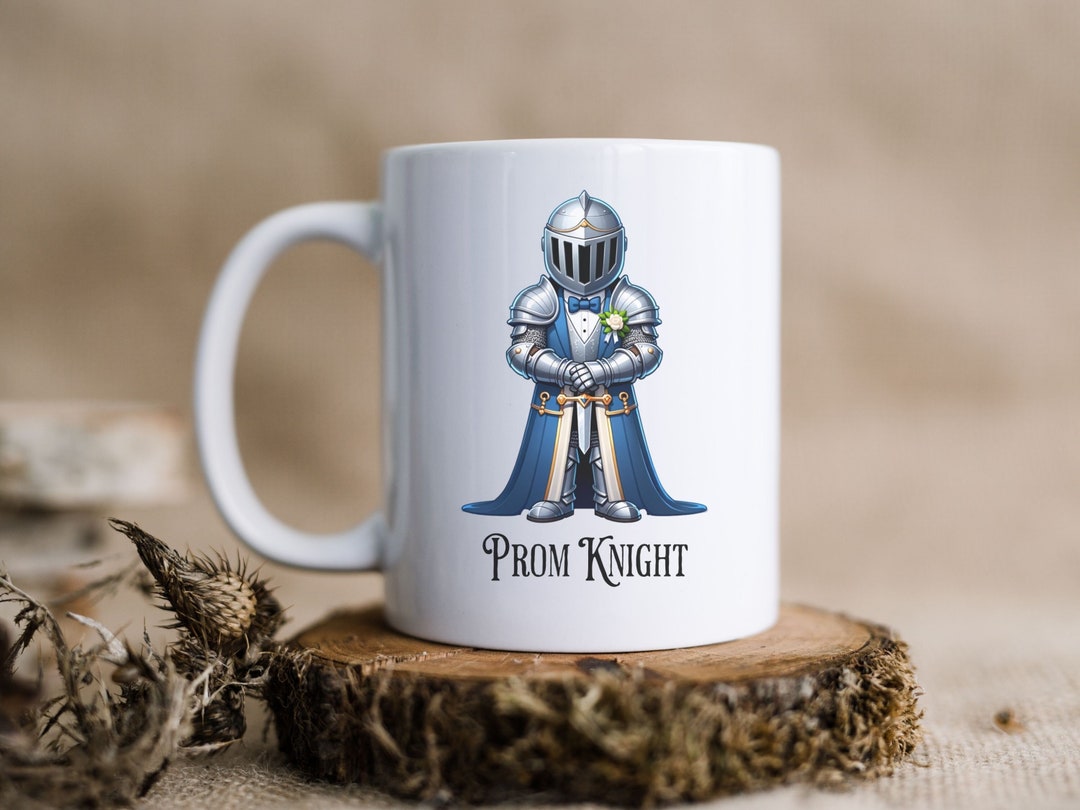 Medieval Knight Ceramic Mug, Detailed Armor Stance Cup, Colorful Middle ...