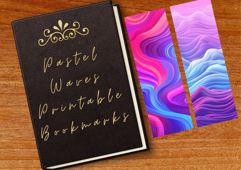 Pastel Waves Printable Bookmarks | 22 Dreamy Wavy Designs | Trippy ...
