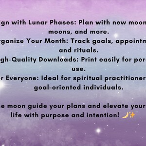 Printable Moon Planner | Moon Journal | Lunar Phases | Celestial ...