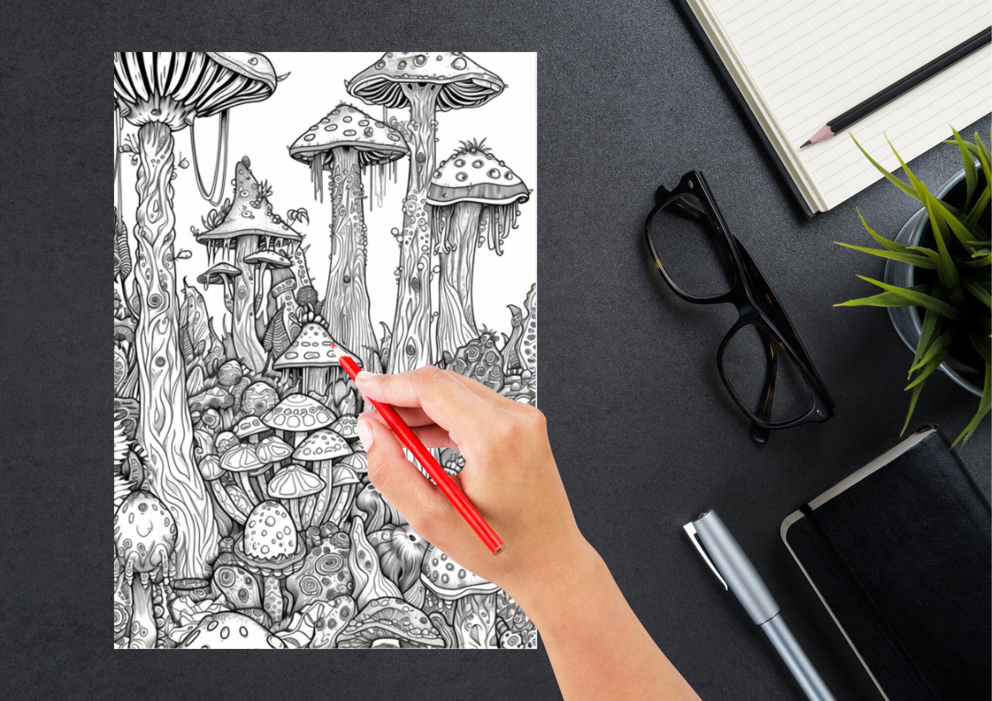 Mushroom Kingdom Printable Coloring Pages | 16 Psychedelic Trippy Magic ...