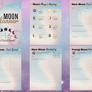 Printable Moon Planner | Moon Journal | Lunar Phases | Celestial ...