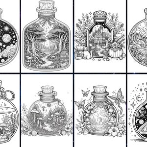 Mystical Potion Printable Coloring Pages | 28 Pages | Mystical Worlds ...
