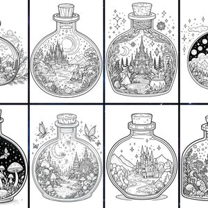Mystical Potion Printable Coloring Pages | 28 Pages | Mystical Worlds ...