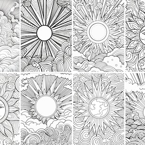 Celestial Printable Coloring Pages | 32 Majestic Sun & Moon Designs ...
