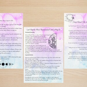 2024 Printable Moon Phase Guide Lunar Calendar Moon Cycle Tracker ...