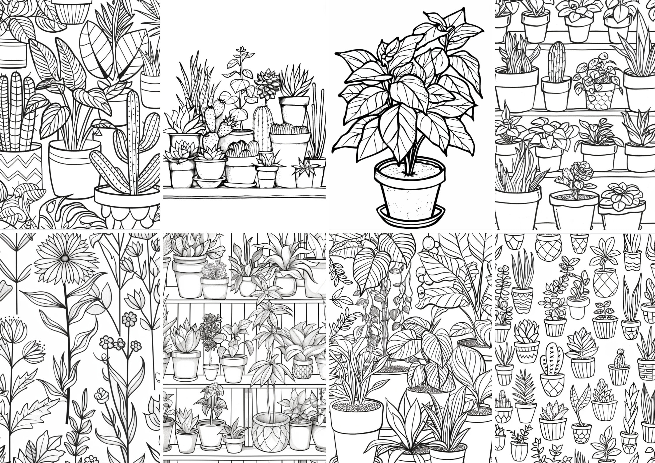Plant Lovers Printable Coloring Pages | 28 Plant Designs | Plant ...