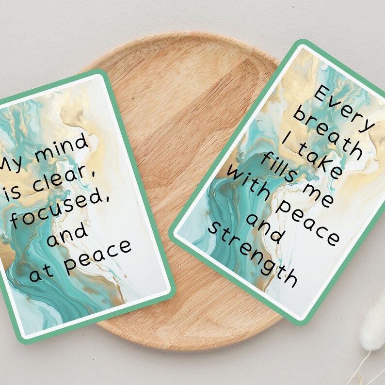Positive Affirmations Cards for Health & Well-being | 32 Printable ...
