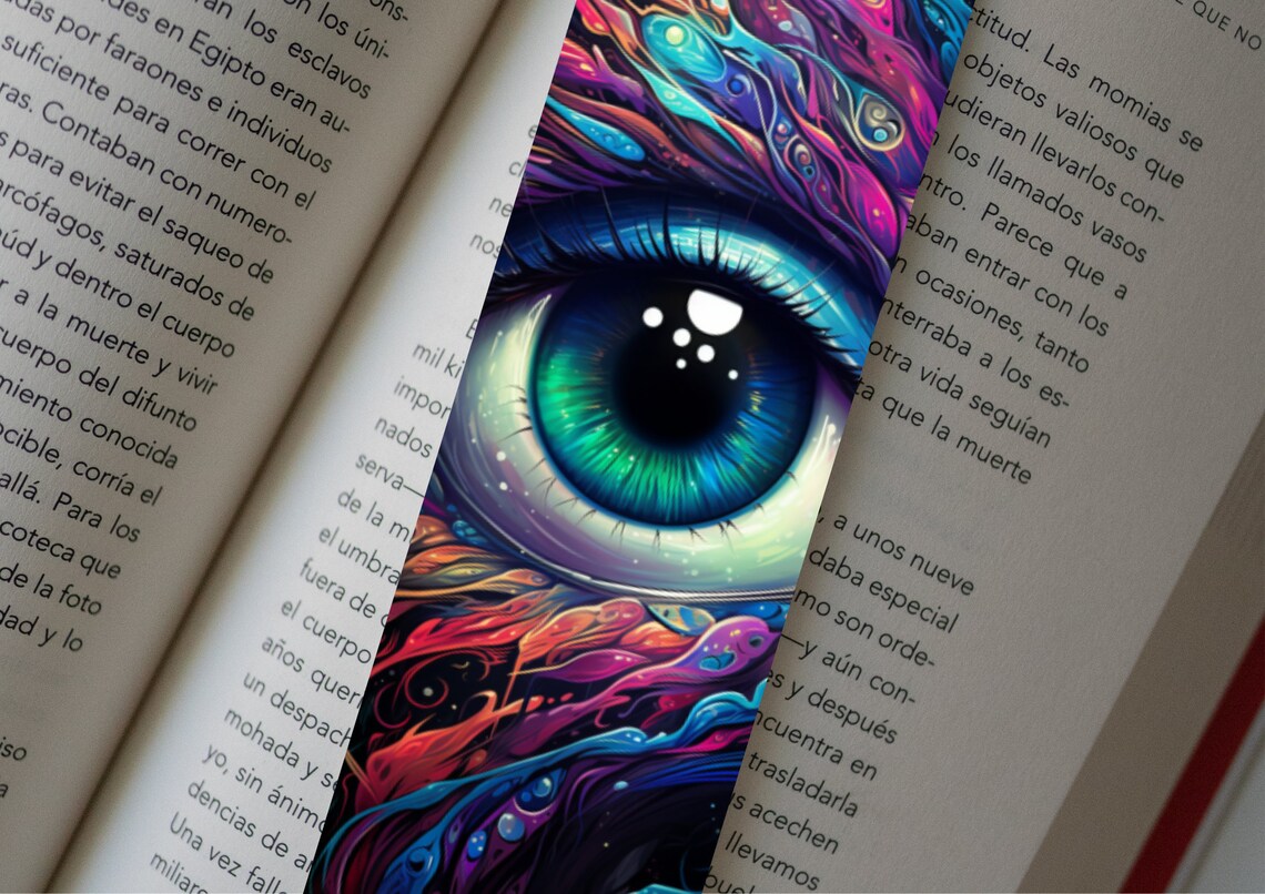 Psychedelic Eyes Printable Bookmarks 6 Trippy Bookmarks All Seeing Eye ...