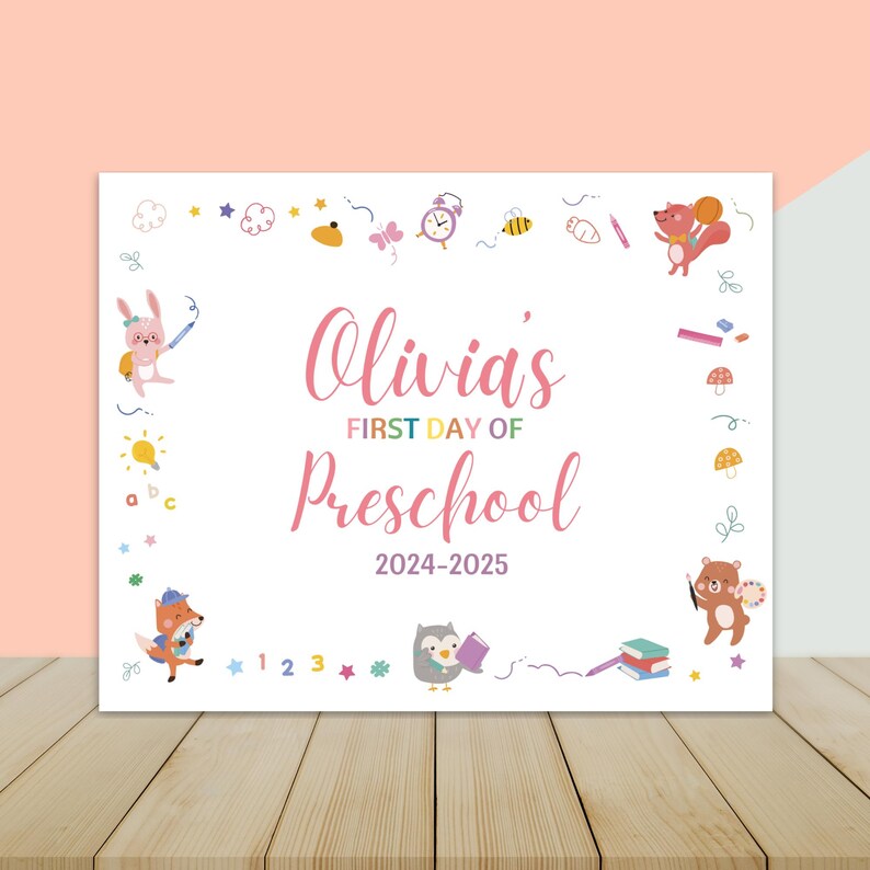 First Day of School Printable| Back to School Sign| Last Day of School ...