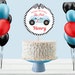 Two Fast Cake Toppers, Printable Editable Cake Topper, Vintage Race ...