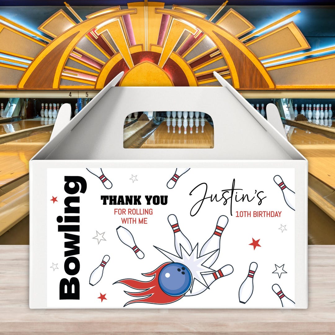 Printable Bowling Gable Box Label | Minimalist Design | Digital ...