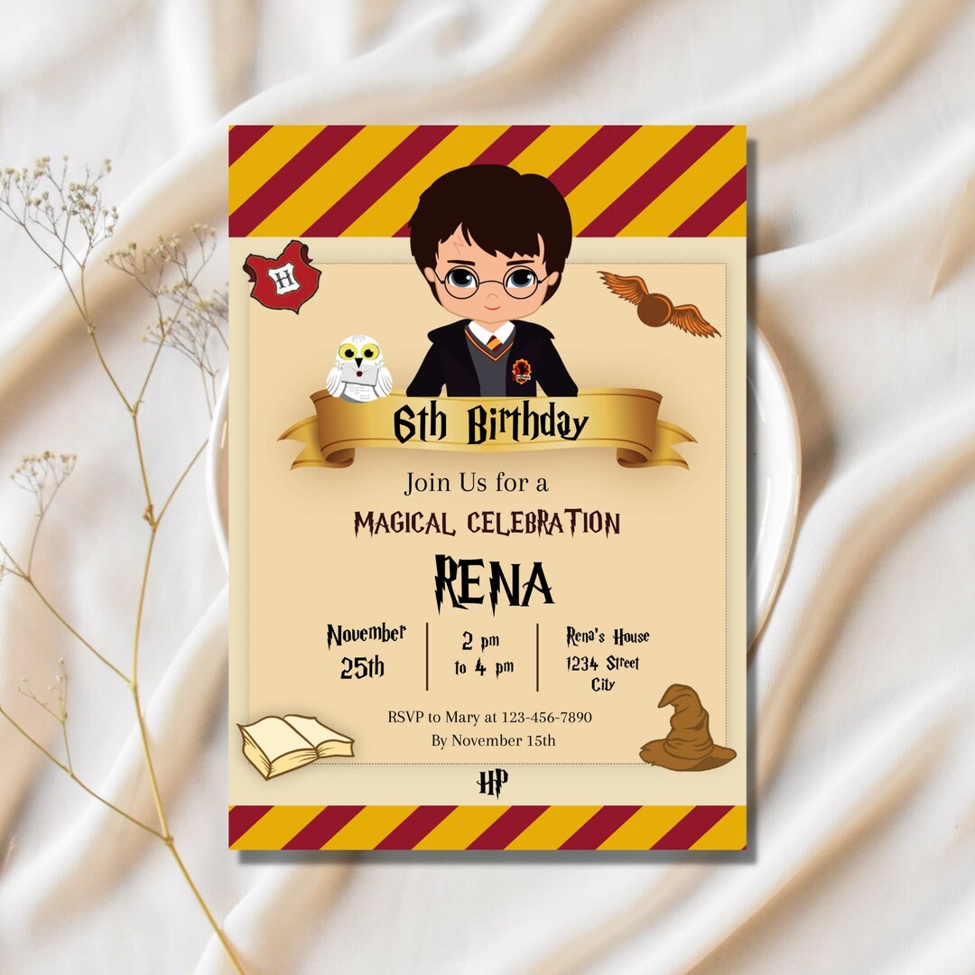 Wizard Birthday Invitation Printable Wizard Party Invite - Etsy