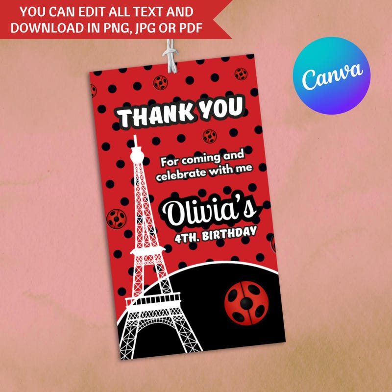 Miraculous Ladybug Tags - Etsy