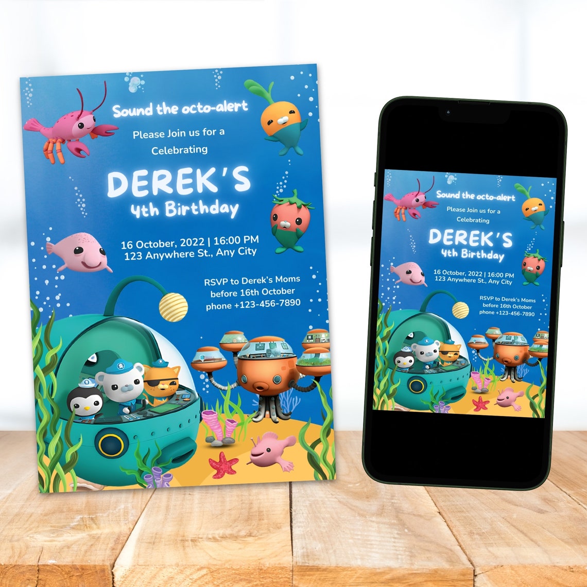 Octonauts Party Invitation Template Octonauts Birthday Party Invite ...