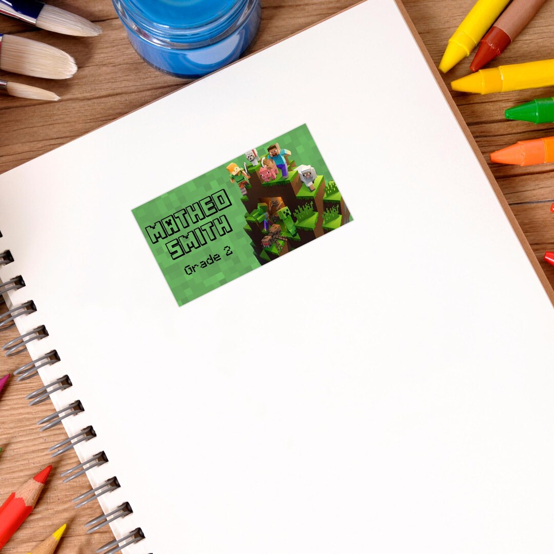 Minecraft Printables Labels, Preschool Labels, Personalized Kids Labels ...