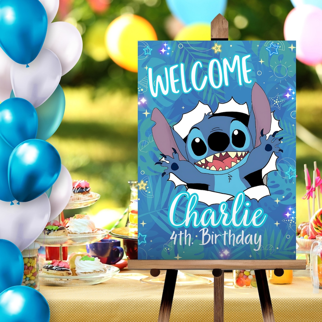 Editable Stitch Welcome Sign, Stitch Welcome Sign, Printablewelcome ...