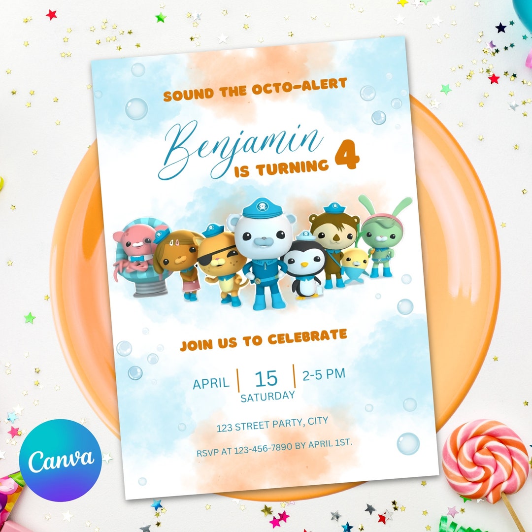 Octonauts Party Invitation Template | Octonauts Birthday Party Invite ...