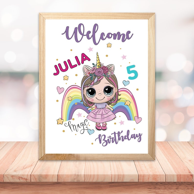 Doll Welcome Sign, Doll Birthday Party Decor, Instant Download, Poster ...