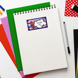 Superheroes Printables Labels, Preschool Labels, Personalized Kids ...