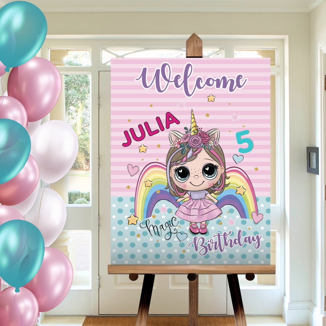 Doll Welcome Sign, Doll Birthday Party Decor, Instant Download, Poster ...