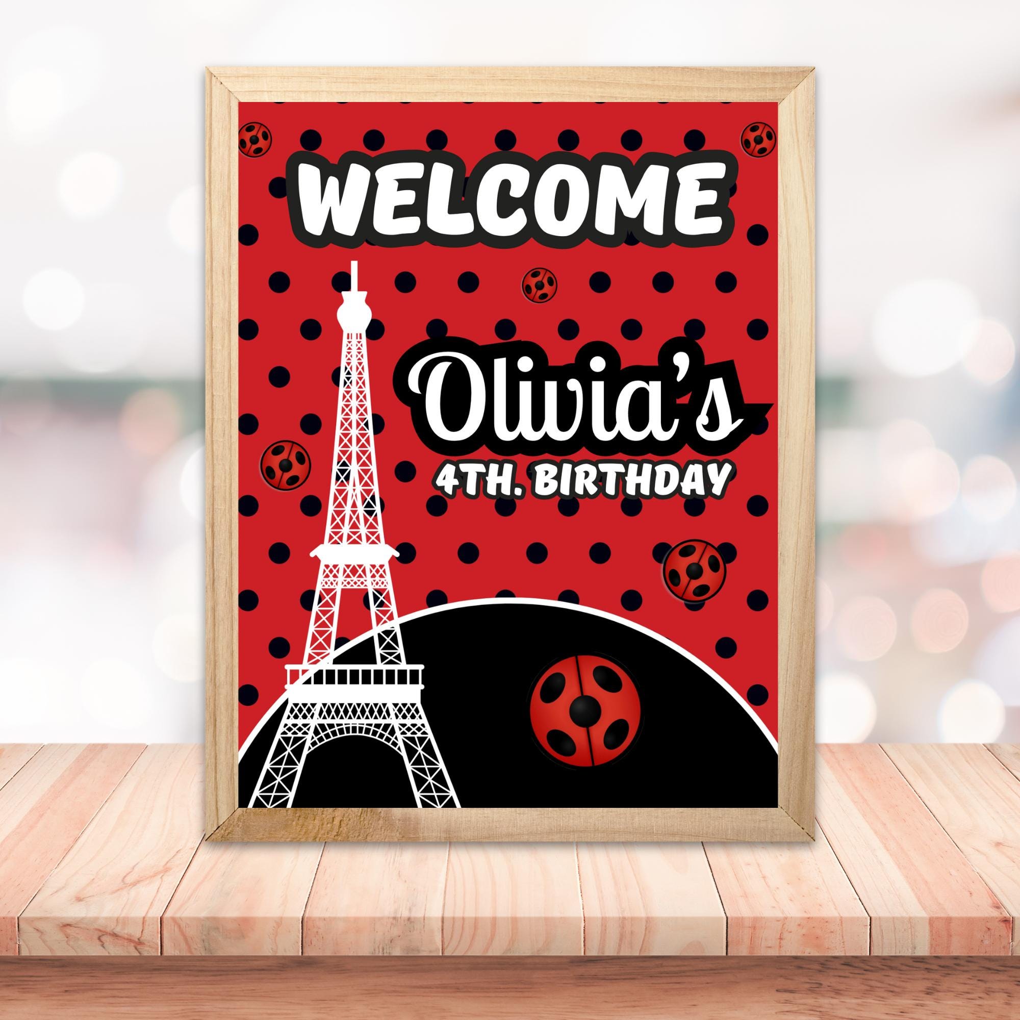 Editable Ladybug Welcome Sign, Lady Bug Printable Sign, Party Decor ...