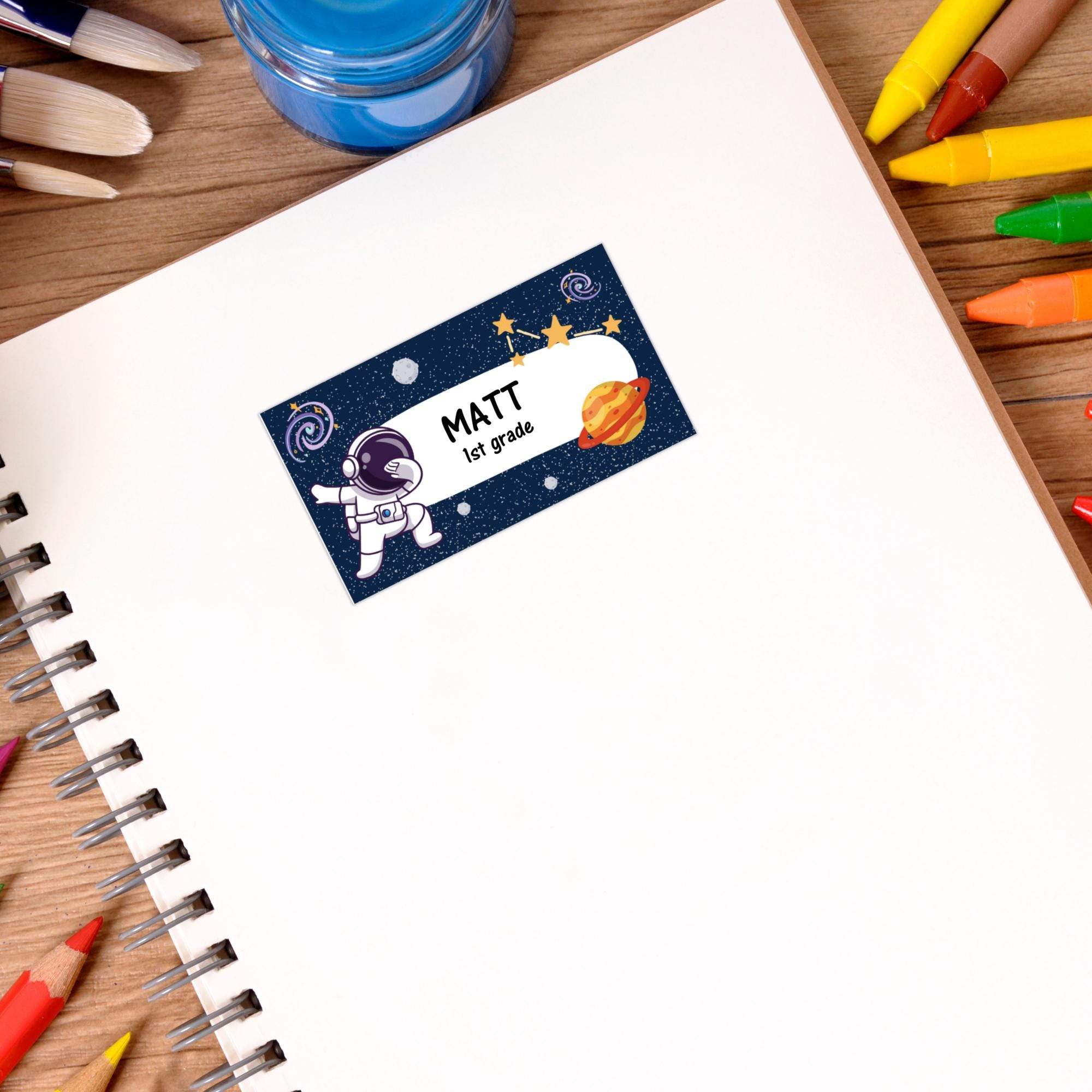 Space Printables Labels, Preschool Labels, Personalized Kids Labels ...