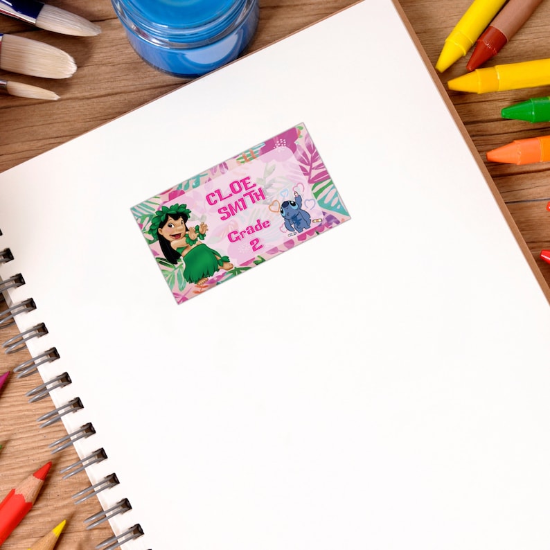 Lilo and Stitch Printables Labels, Preschool Labels, Personalized Kids ...