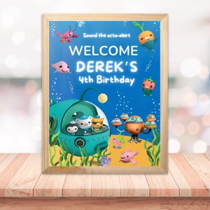 Octonauts Welcome Sign, Octonauts Birthday Sign, Printable Welcome Sign ...