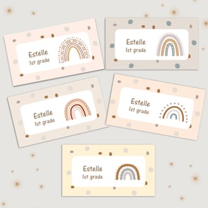 Rainbow Printables Labels, Preschool Labels, Personalized Kids Labels ...