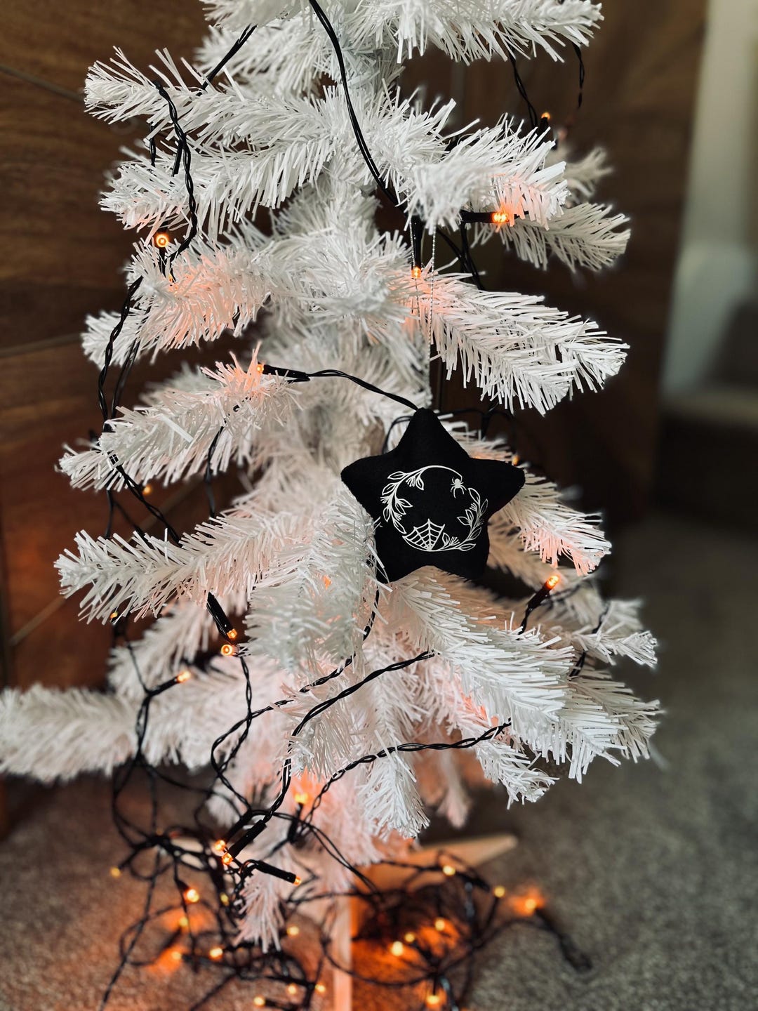 Gothic Alternative Christmas Baubles, Wreath, Spider Web, Creepy Bauble ...